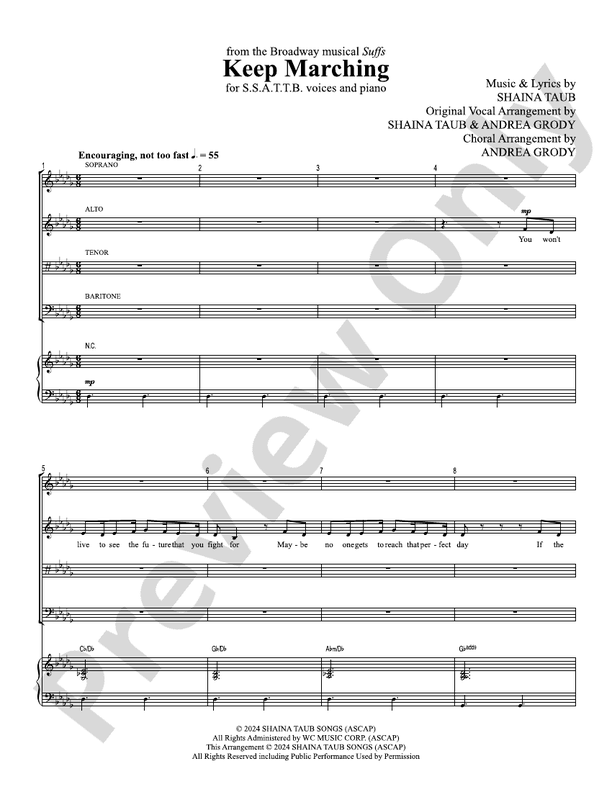Keep Marching: - Digital Sheet Music Download