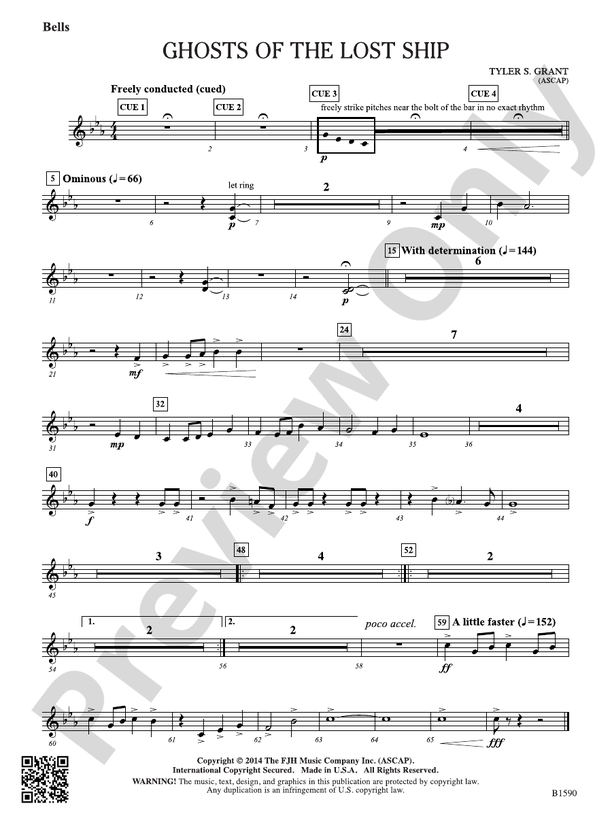 Ghosts of the Lost Ship: Bells: Bells Part: Tyler S. Grant - Digital Sheet Music Download
