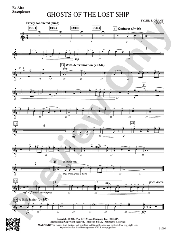 Ghosts of the Lost Ship: E-flat Alto Saxophone: E-flat Alto Saxophone ...