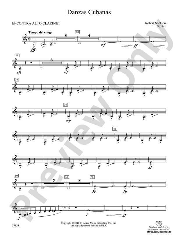 Danzas Cubanas: (wp) E-flat Contrabass Clarinet: (wp) E-flat Contrabass Clarinet World Part ...