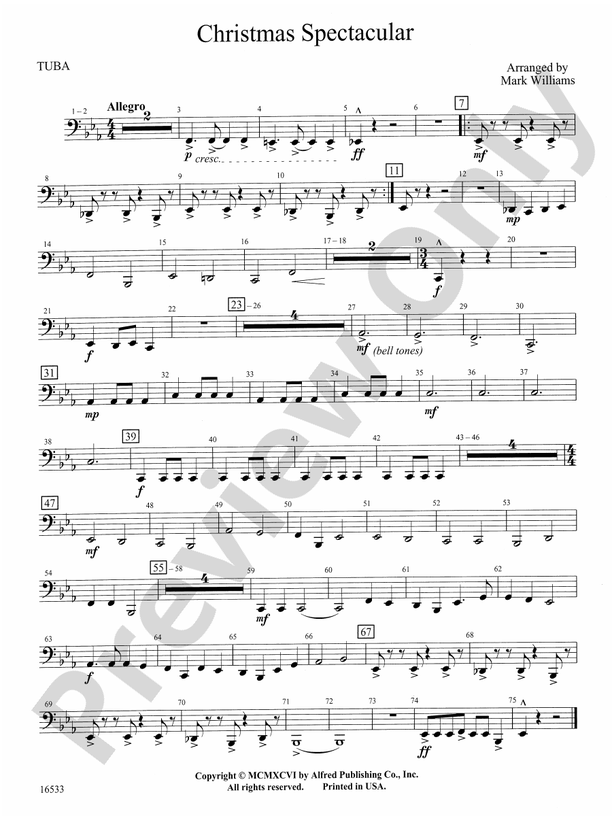 Christmas Spectacular: Tuba: Tuba Part - Digital Sheet Music Download