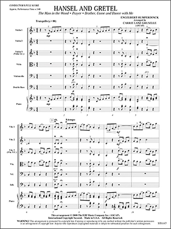 Hansel and Gretel: String Orchestra Conductor Score & Parts | Alfred ...