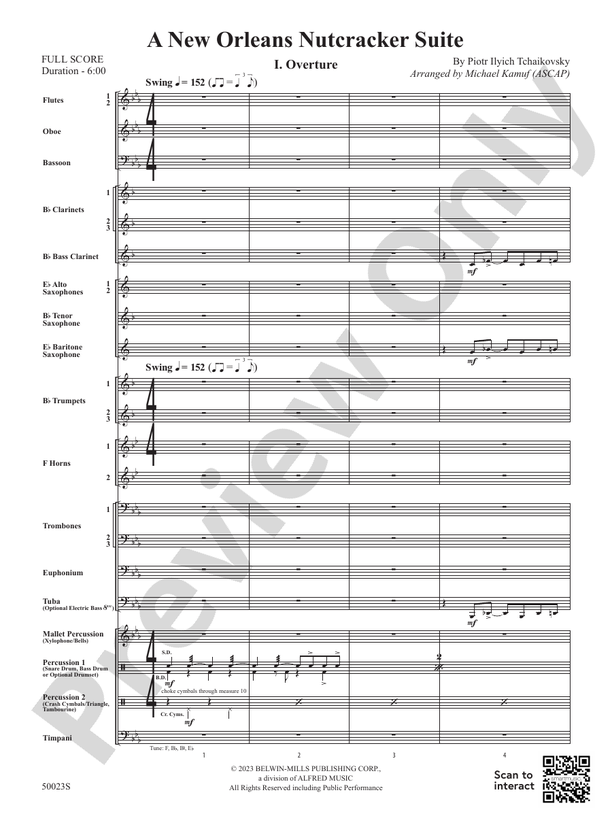 A New Orleans Nutcracker Suite: Score: Concert Band Score - Digital Sheet Music Download