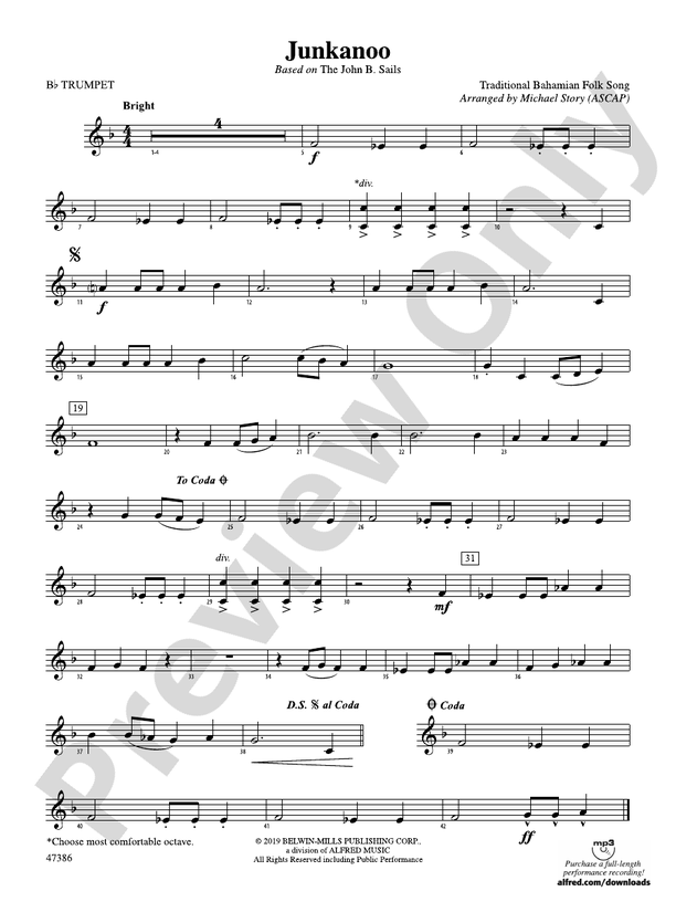 Junkanoo: 1st B-flat Trumpet: 1st B-flat Trumpet Part - Digital Sheet ...