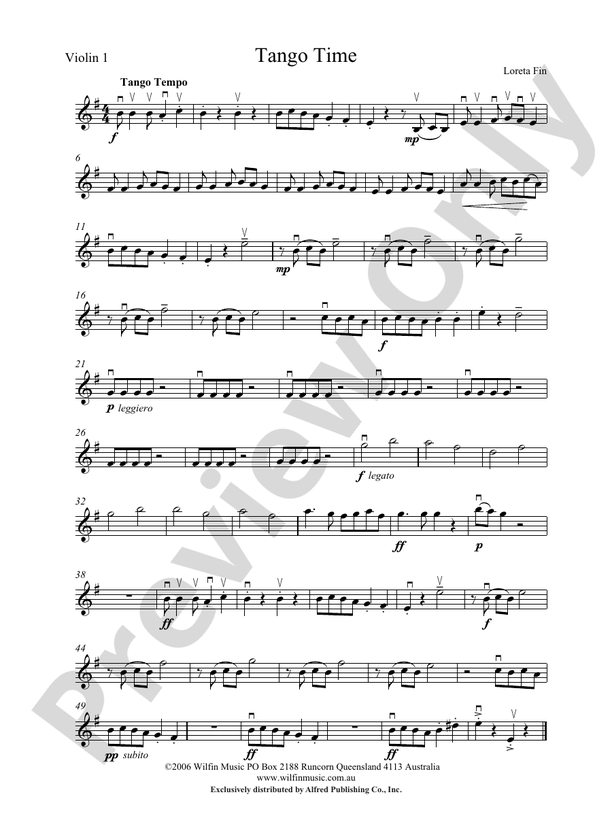 Tango Time: 1st Violin: 1st Violin Part - Digital Sheet Music Download