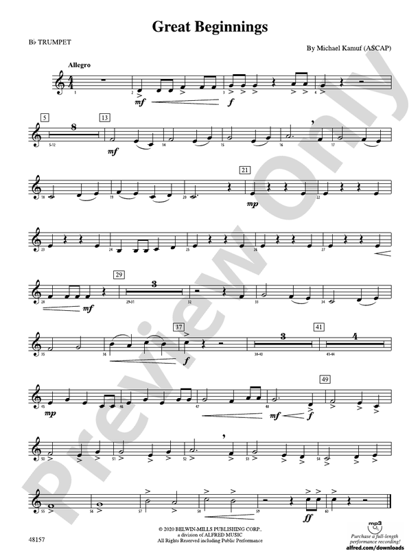 Great Beginnings: 1st B-flat Trumpet: 1st B-flat Trumpet Part - Digital ...