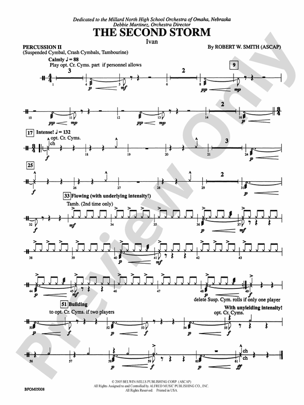 The Second Storm (Ivan): 2nd Percussion: 2nd Percussion Part - Digital ...