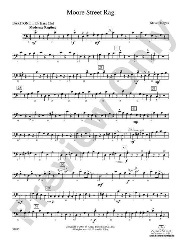 Moore Street Rag: (wp) B-flat Baritone B.C.: (wp) B-flat Baritone B.C ...