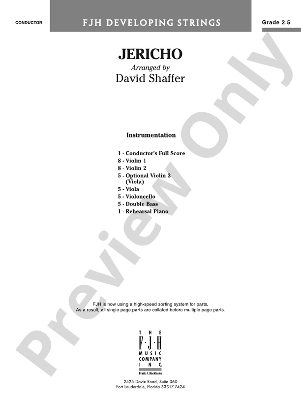 Jericho: Score: - Digital Sheet Music Download
