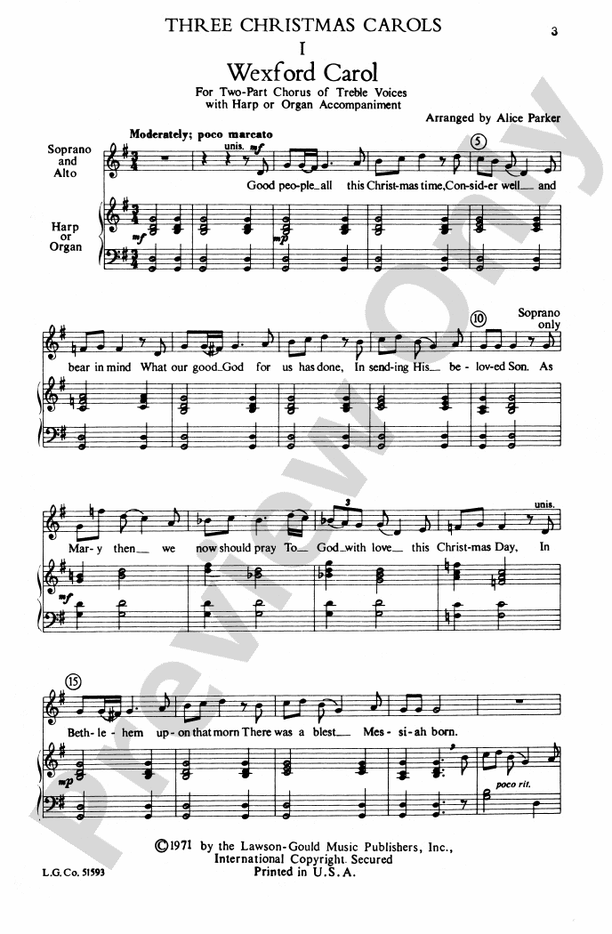 Three Christmas Carols: 2-Part Choral Octavo - Digital Sheet Music Download