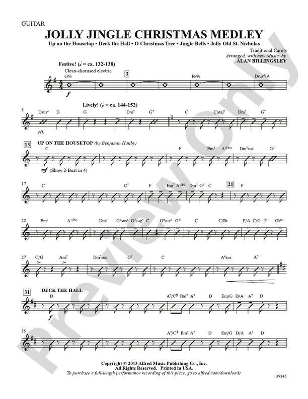 Jolly Jingle Christmas Medley: Guitar: Guitar Part - Digital Sheet ...