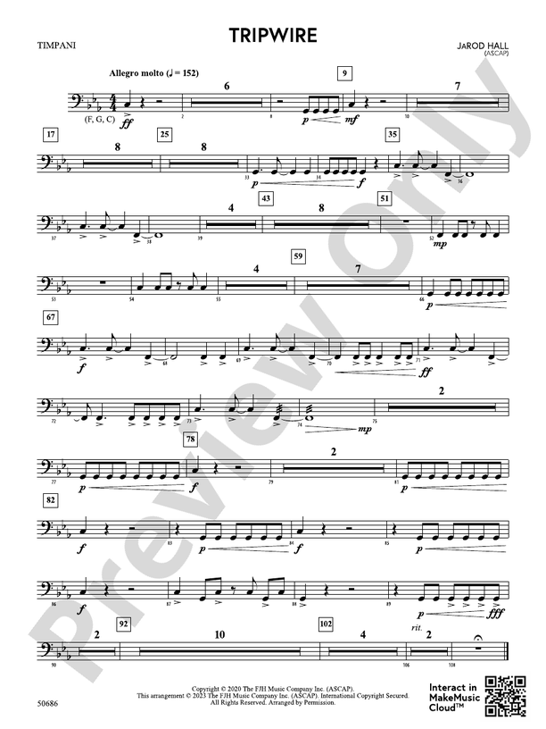 Tripwire: Timpani: Timpani Part - Digital Sheet Music Download
