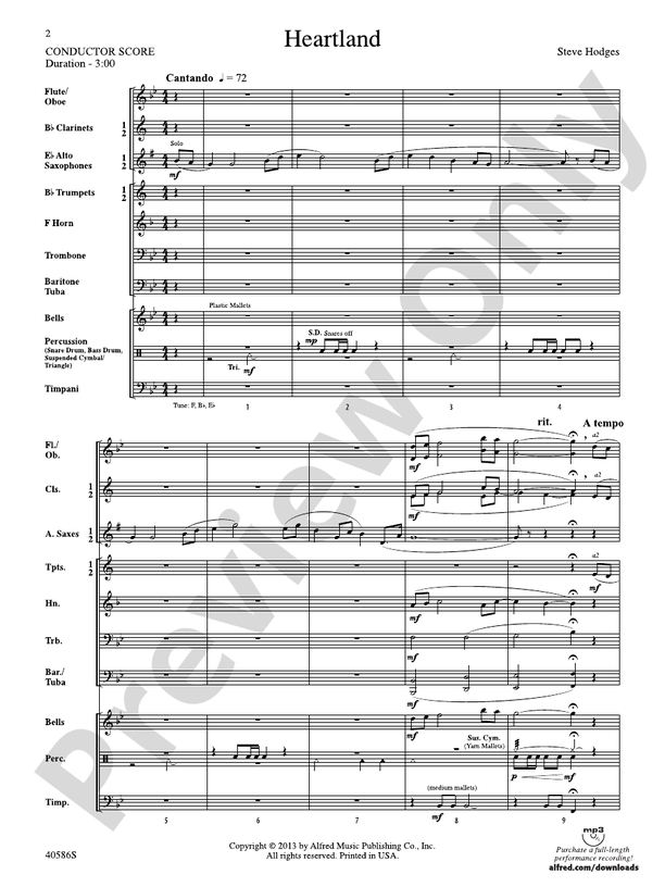 Heartland: Score: Concert Band Score - Digital Sheet Music Download