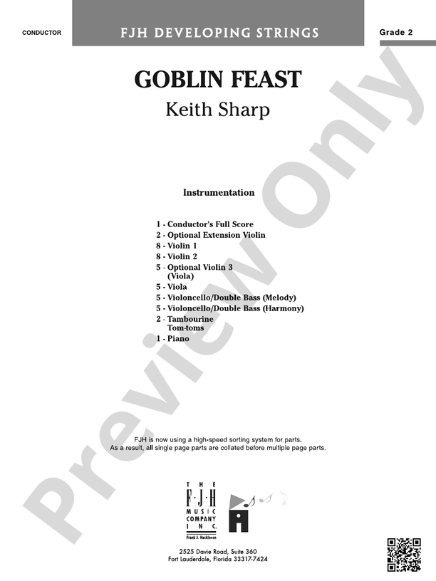 Goblin Feast: Score: String Orchestra Score: Keith Sharp - Digital Sheet Music Download