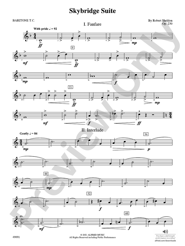 Skybridge Suite: Baritone T.C.: Baritone T.C. Part - Digital Sheet ...