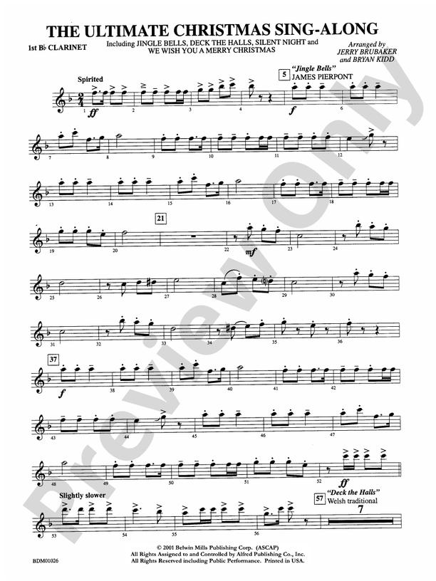 The Ultimate Christmas Sing-Along: 1st B-flat Clarinet: 1st B-flat ...