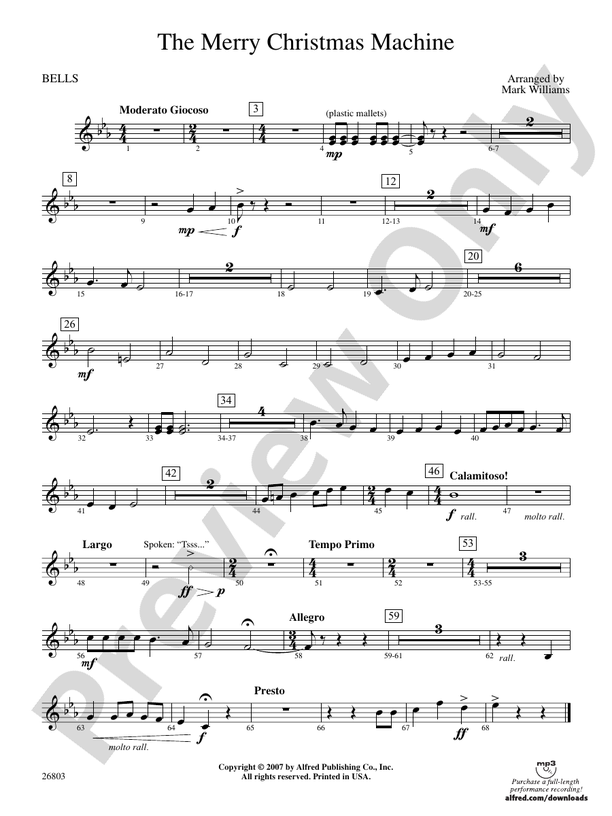 The Merry Christmas Machine: Bells: Bells Part - Digital Sheet Music ...