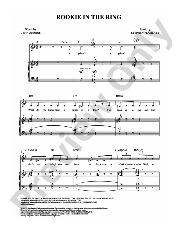 Rookie in the Ring: Piano/Vocal/Chords: Stephen Flaherty - Digital ...