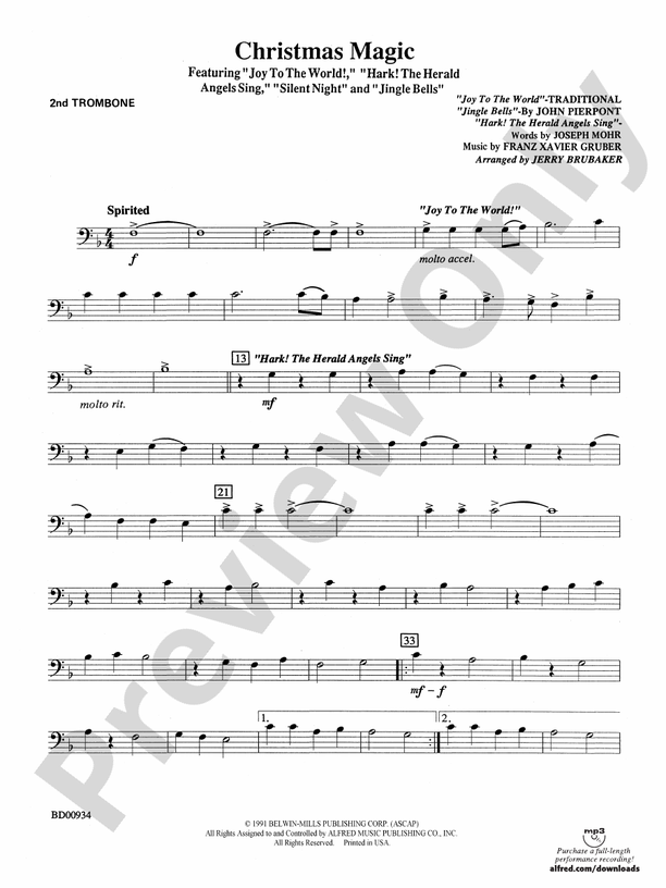 Christmas Magic: 2nd Trombone: 2nd Trombone Part - Digital Sheet Music Download