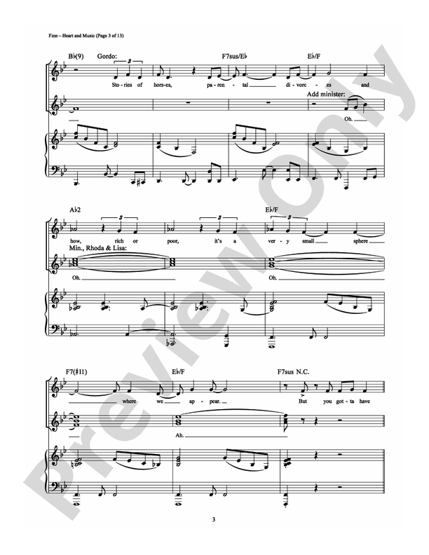 Heart and Music: Piano/Vocal/Chords: William Finn - Digital Sheet Music Download