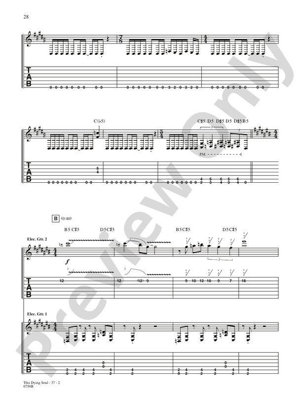This Dying Soul: Guitar: Dream Theater - Digital Sheet Music Download
