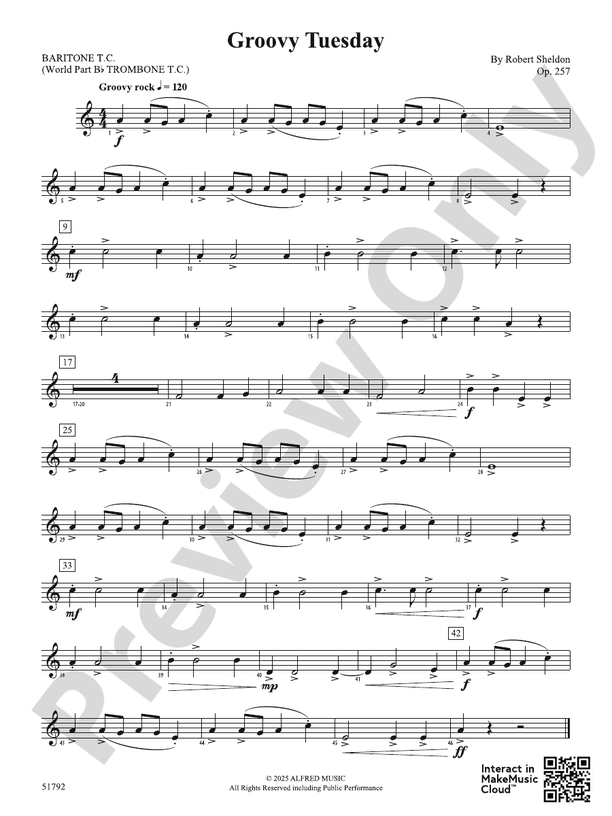 Groovy Tuesday: Baritone T.C.: Baritone T.C. Part - Digital Sheet Music ...