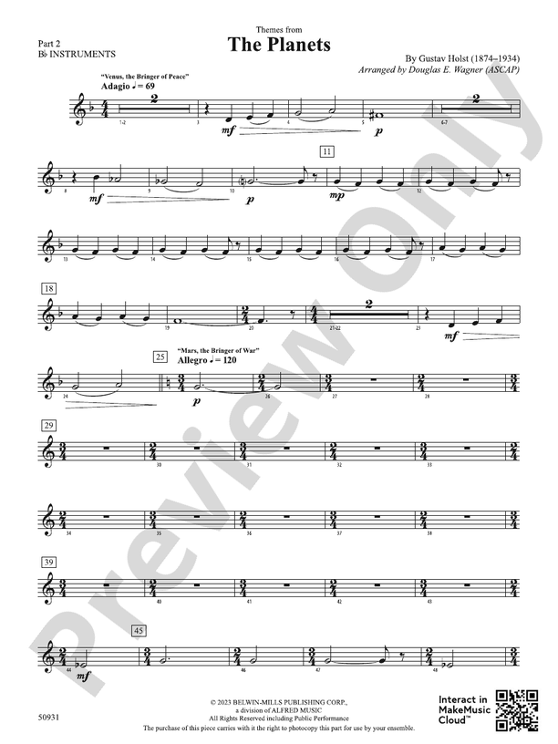 The Planets: Part 2 - B-flat Instruments: Part 2 - B-flat Instruments ...