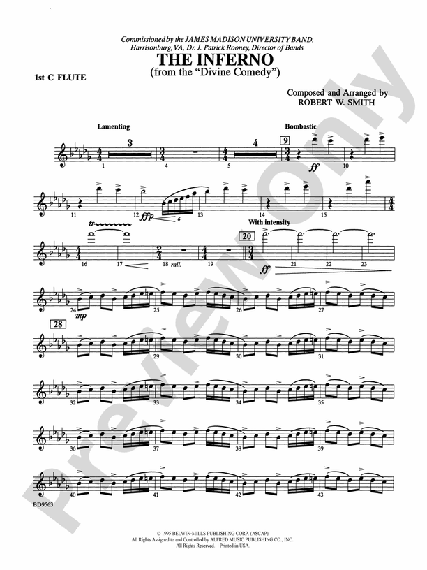 The Inferno: Flute: Flute Part - Digital Sheet Music Download