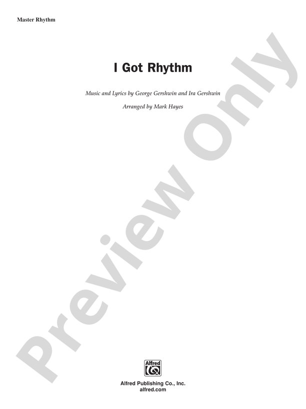 I Got Rhythm: Choral SoundPax: George Gershwin - Digital Sheet Music ...