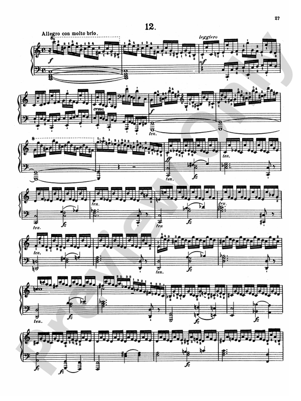 Clementi: Gradus ad Parnassum (Twenty-nine Selected Studies): No. 12 ...