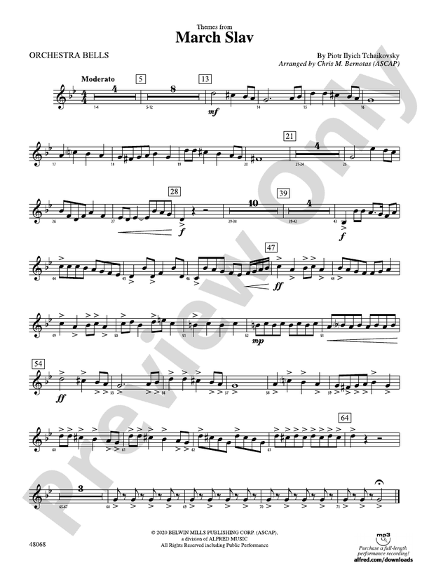 March Slav: Mallets: Mallets Part - Digital Sheet Music Download