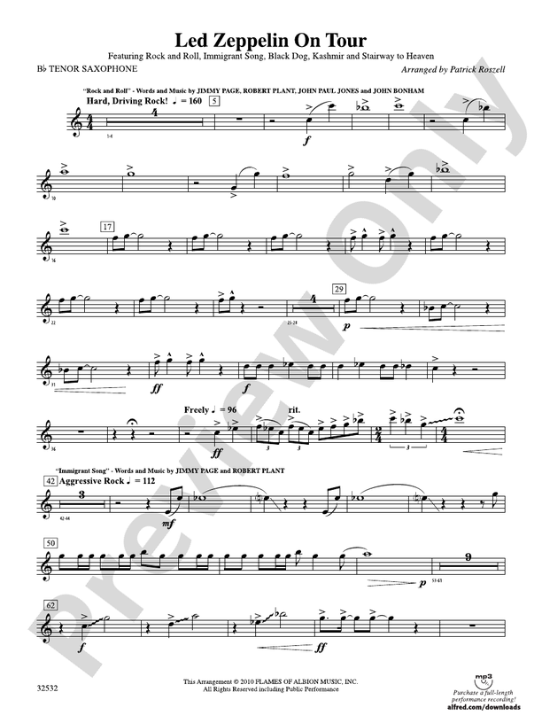Led Zeppelin on Tour: B-flat Tenor Saxophone: B-flat Tenor Saxophone ...
