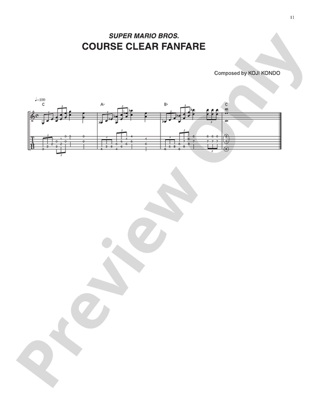 Super Mario Bros. Course Clear Fanfare: Guitar: Nintendo® - Digital ...