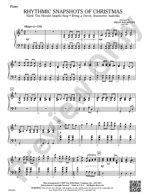 Rhythmic Snapshots of Christmas: Piano: Piano Part - Digital Sheet ...