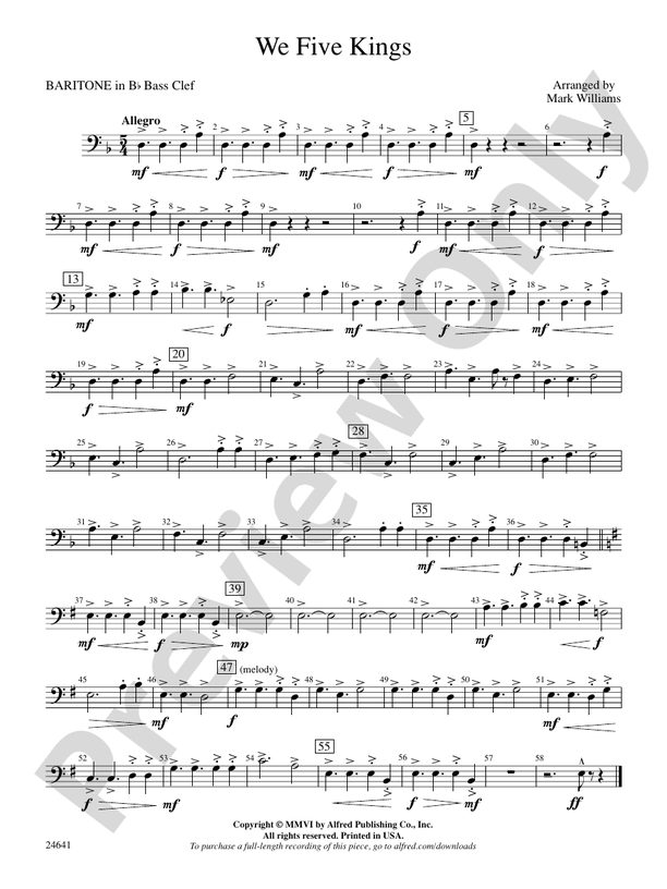 We Five Kings: (wp) B-flat Baritone B.C.: (wp) B-flat Baritone B.C ...