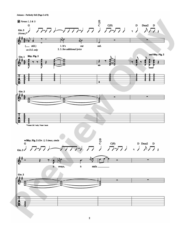 Perfectly Still: Guitar TAB: Gin Blossoms - Digital Sheet Music Download