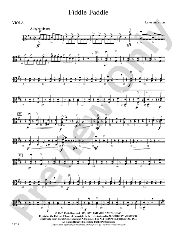 Fiddle-Faddle: Viola: Viola Part - Digital Sheet Music Download