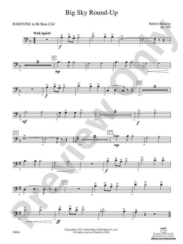 Big Sky Round-Up: (wp) B-flat Baritone B.C.: (wp) B-flat Baritone B.C. World Part - Digital ...