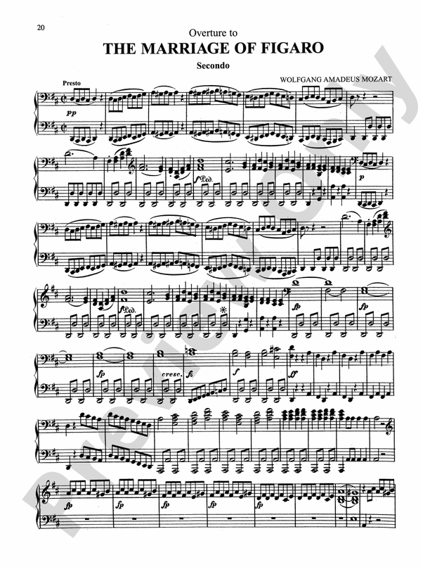 Mozart: Opera Overtures (Arrangements): The Marriage of Figaro Part ...