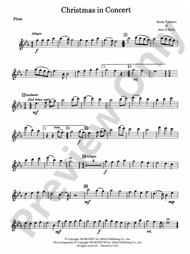 Christmas in Concert: Flute: Flute Part - Digital Sheet Music Download