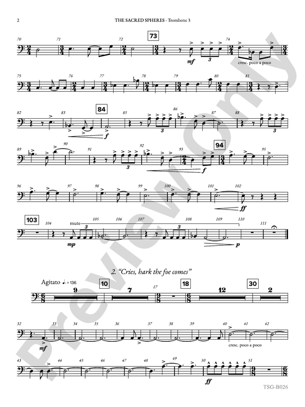 The Sacred Spheres: 3rd Trombone: 3rd Trombone Part - Digital Sheet Music Download
