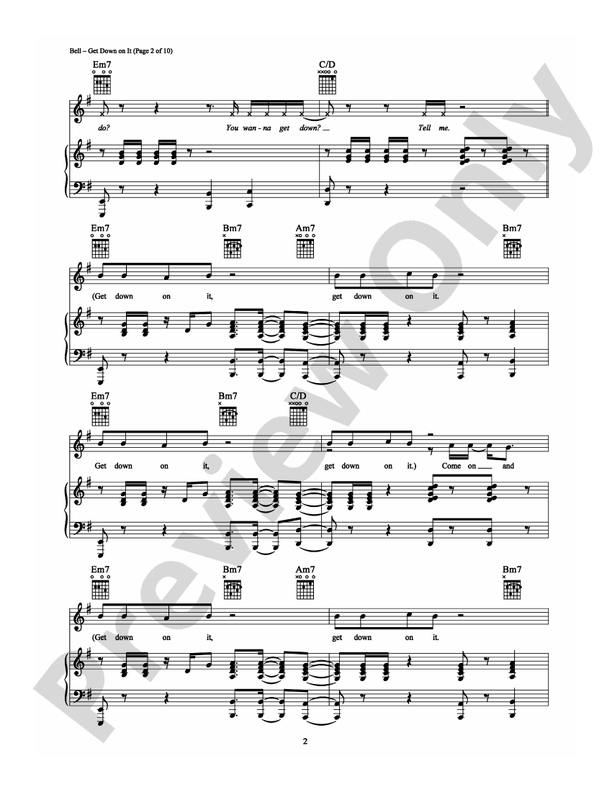 Get Down on It: Piano/Vocal/Chords: Kool & The Gang - Digital Sheet ...