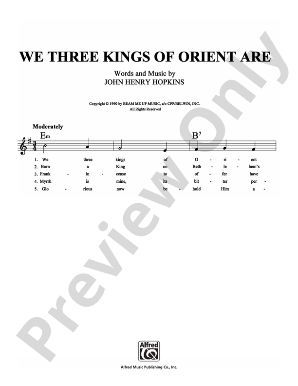 We Three Kings of Orient Are: Lead Sheet: John Henry Hopkins - Digital ...