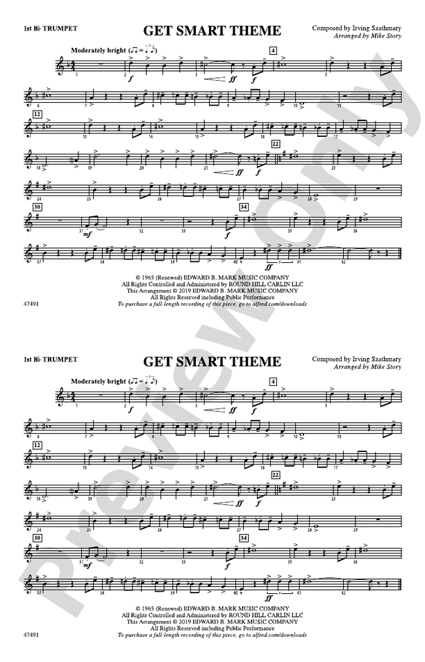 Get Smart Theme: 1st B-flat Trumpet: 1st B-flat Trumpet Part - Digital ...