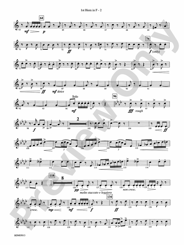 Pineapple Poll (Suite from the Ballet): 1st F Horn: 1st F Horn Part ...