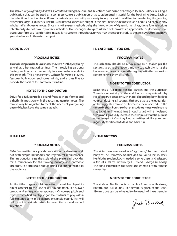 Belwin Very Beginning Band Kit #5: Score: Concert Band Score - Digital ...