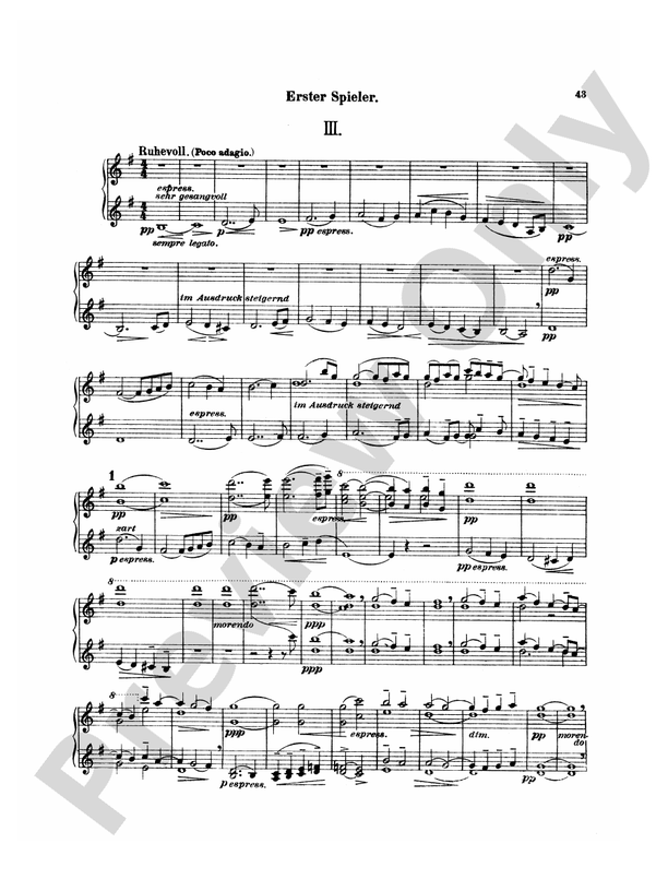 Mahler: Symphony No. 4, in G Major: III. Ruhevoll Part - Digital Sheet Music Download