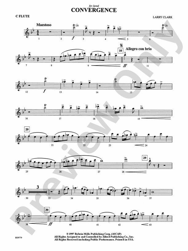 Convergence: Flute: Flute Part - Digital Sheet Music Download