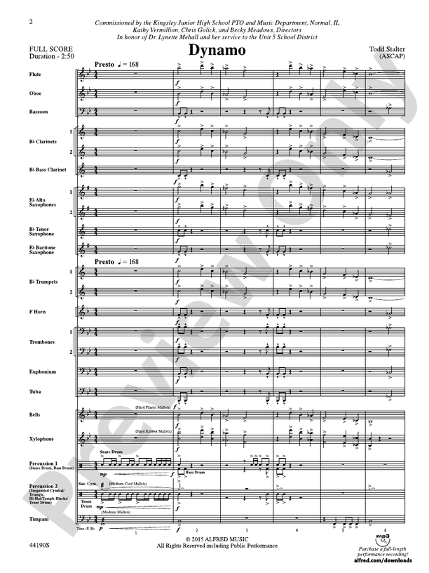 Dynamo: Score: Concert Band Score - Digital Sheet Music Download