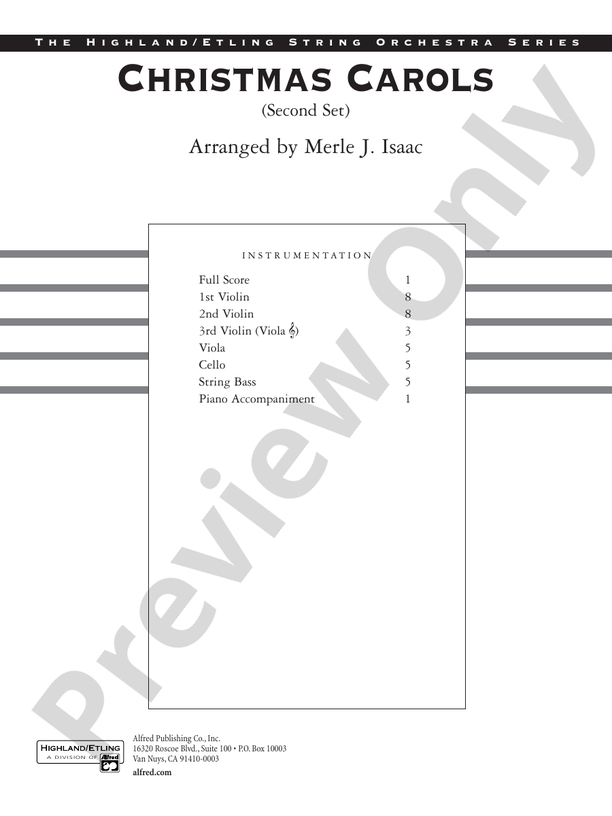 Christmas Carols Set 2: - Digital Sheet Music Download